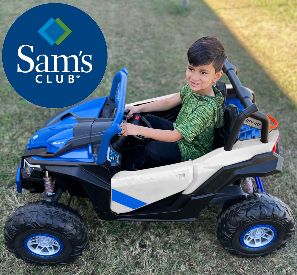 Best Ride On Cars Thunder UTV 24V Blue Upgraded Battery and Motor